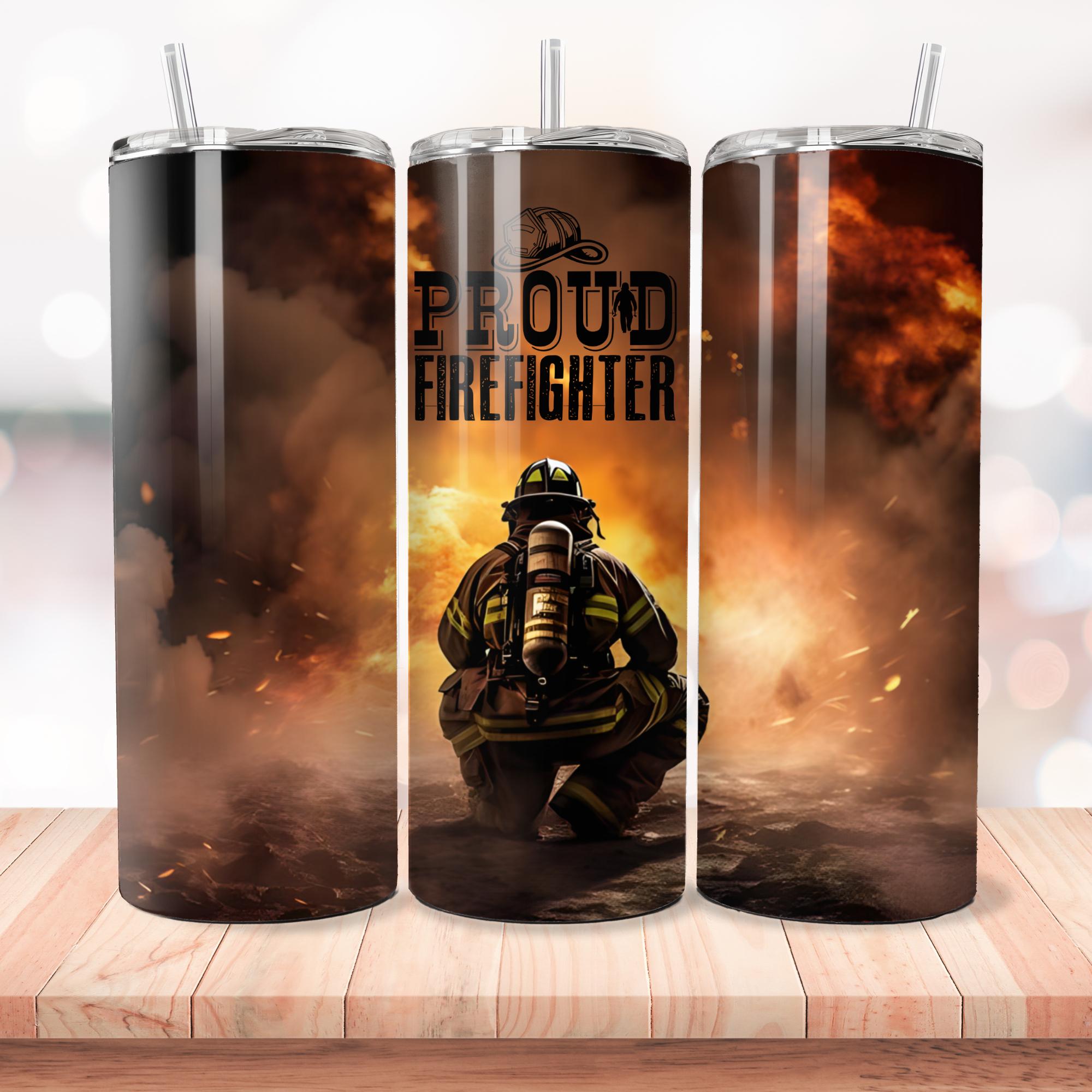 60+ Firefighters Bundle Tumbler Wraps ,20 Oz Skinny Tumbler Sublimation ...
