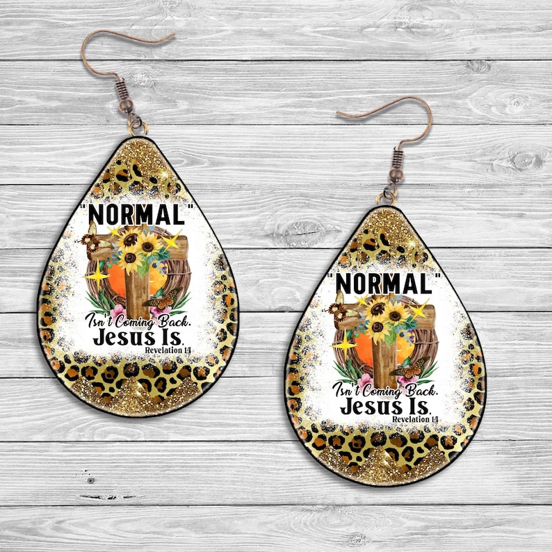 Bible Verse Teardrop Earrings PNG Bundle: Christian Sublimation Designs ...