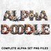 3D Floral Alpha Doodle Letters PNG, Floral Colorful Alpha Png, Alpha ...