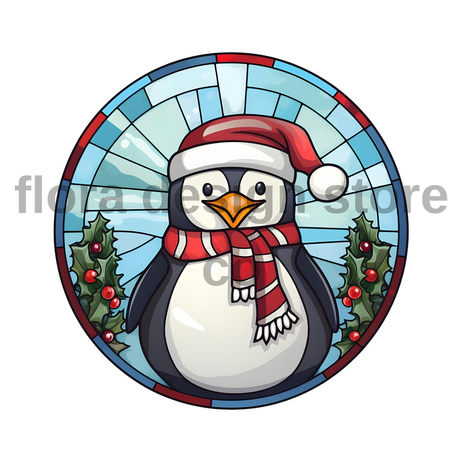 250+ Stained Glass Christmas Bundle, Transparent Circle Christmas ...