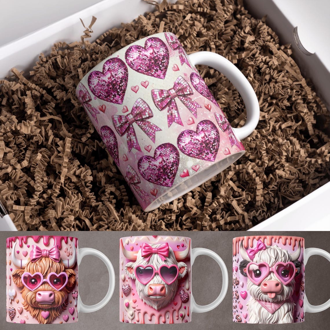 Pacchetto di oltre 160 MEGA involucri per tazze di San Valentino ...