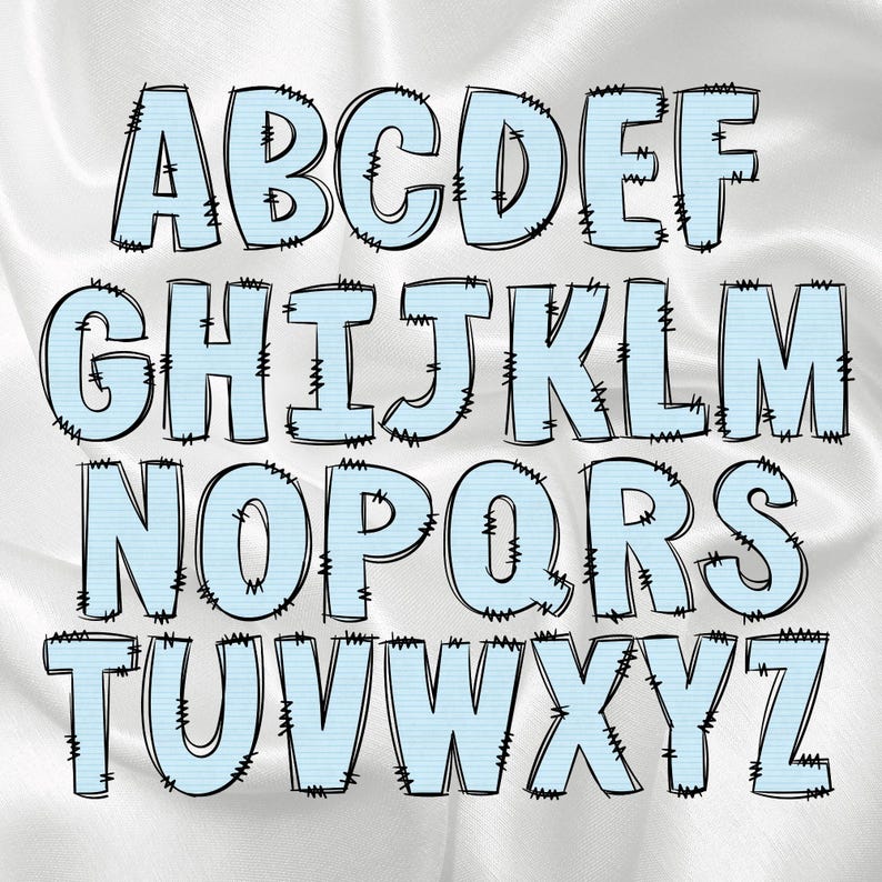Teacher Alphabet Png, Doodle Font PNG, School Theme Clipart, Alphabet ...
