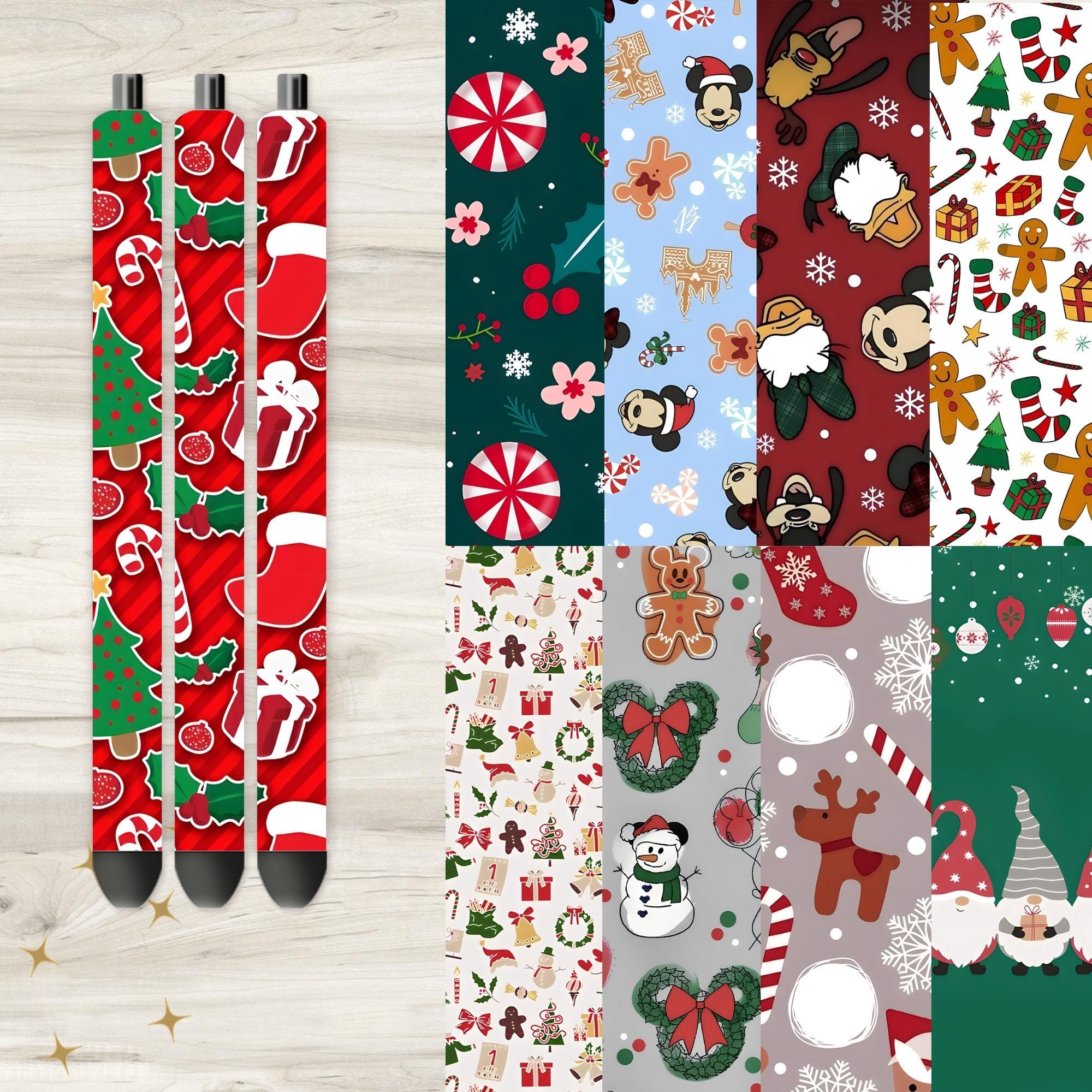 Christmas Pen Wrap Bundle: 60+ Printable Designs (PNG JPG) - Etsy