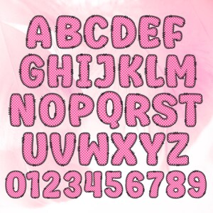 Checker Alphabet Bundle, Alpha Doodle Letters Png, Bright Colors 8 ...