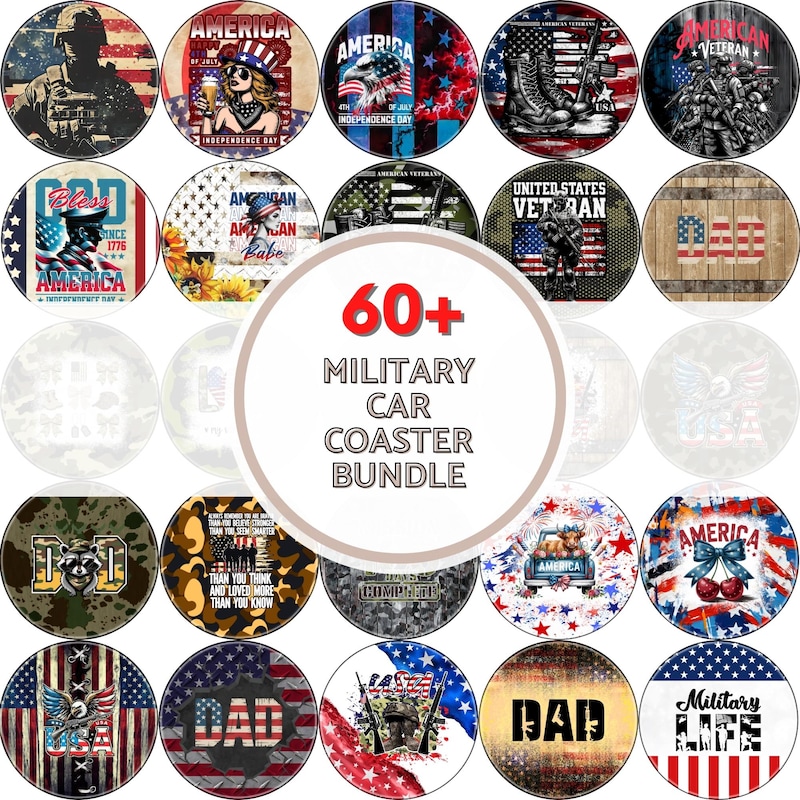 Military Round Coasters - Etsy