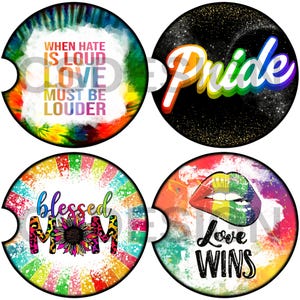 60+ Pride Car Coaster Designs, LGBTQ+ PNG, LGBT Car Coaster, Love is ...