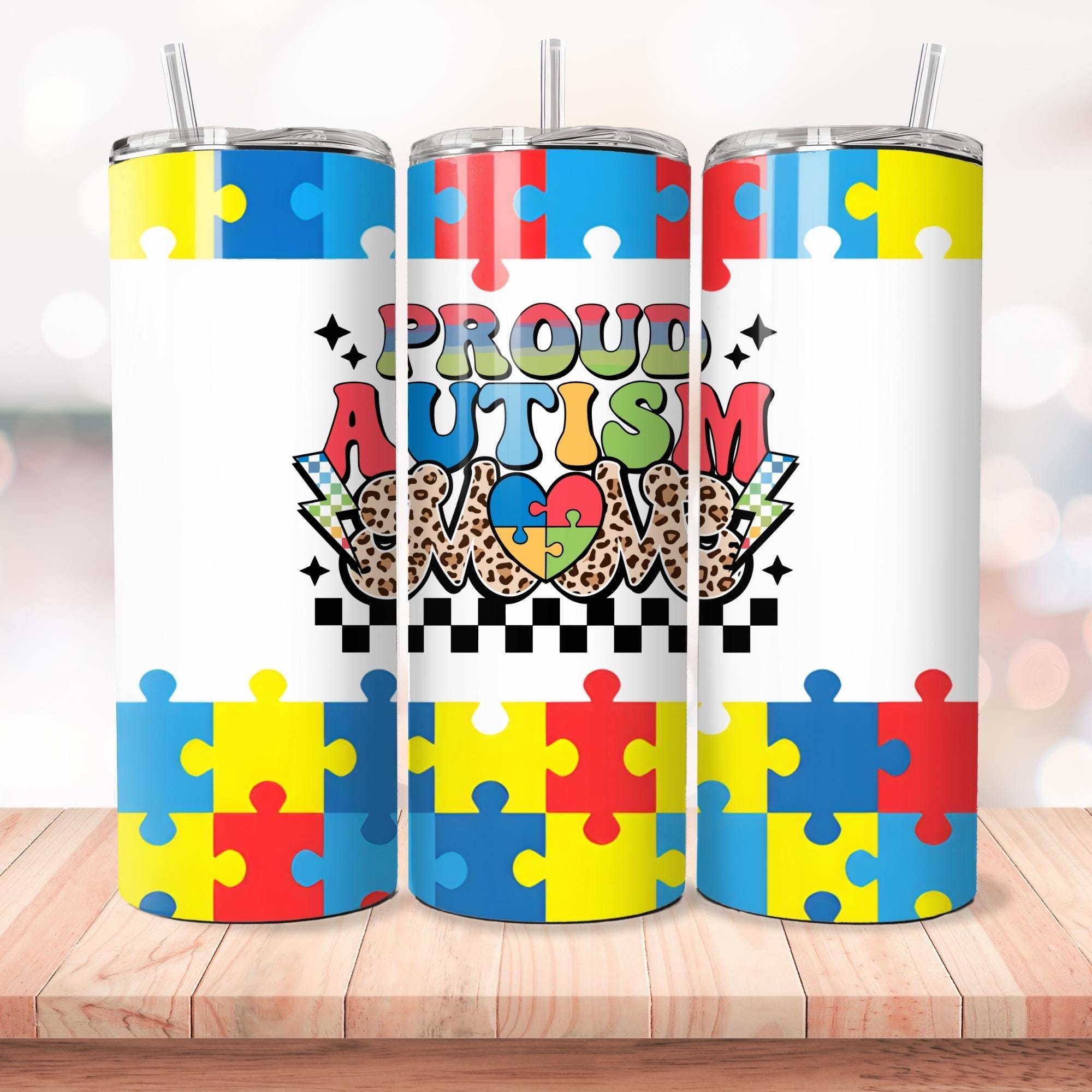 40 Autism Tumbler Wrap Bundle, Autism Awareness Accept Understand Love ...