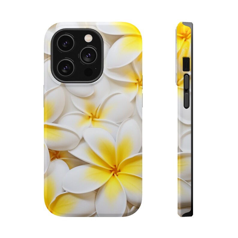Exotic Plumeria Flower Design Protective Phone Cases for iPhone 13 and ...