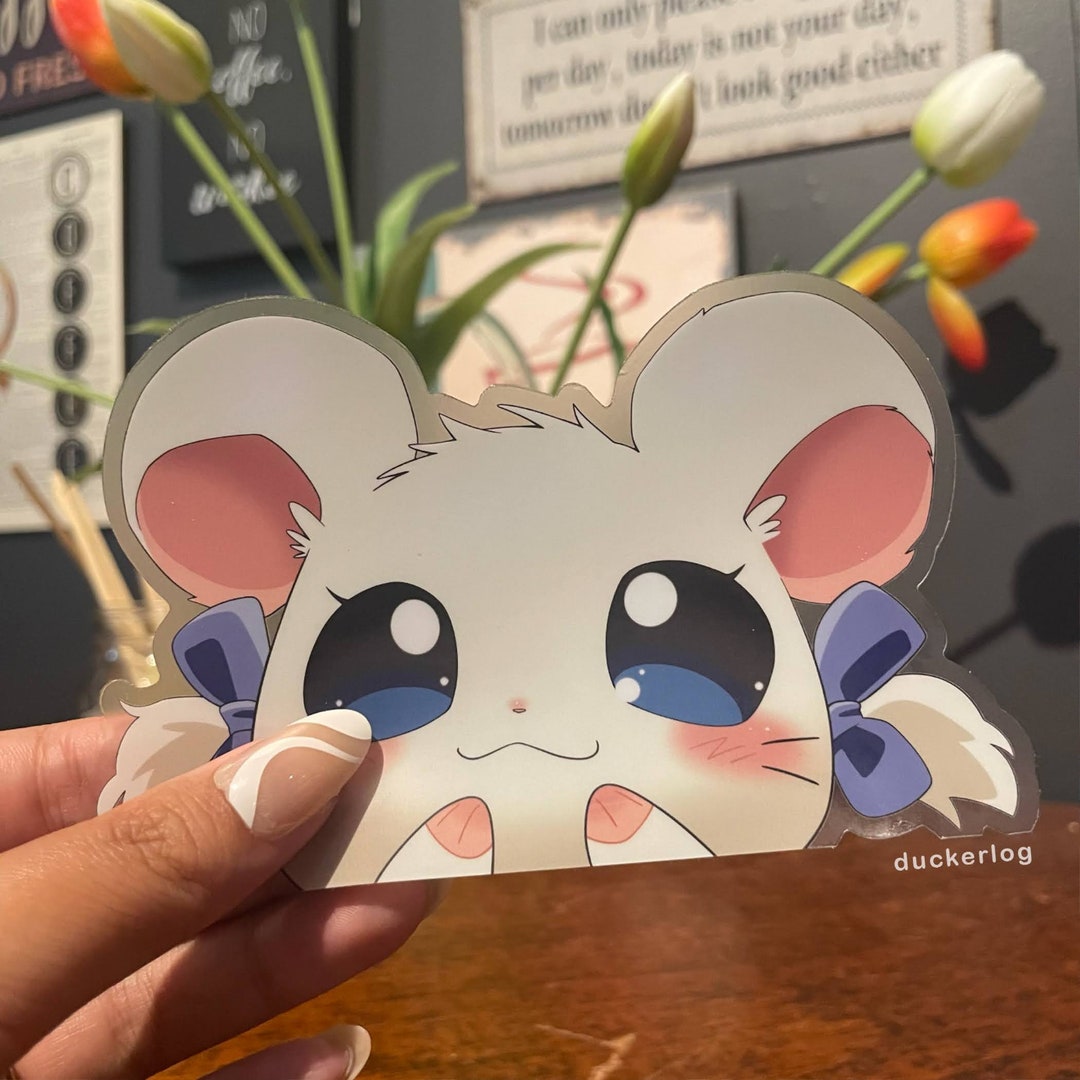 Bijou Peeker Sticker | Anime Peeking Decal - Etsy