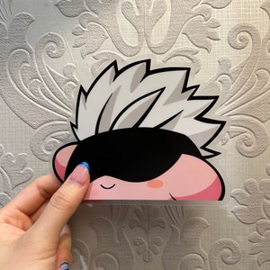 Gojo Kirby Peeker Sticker - Etsy