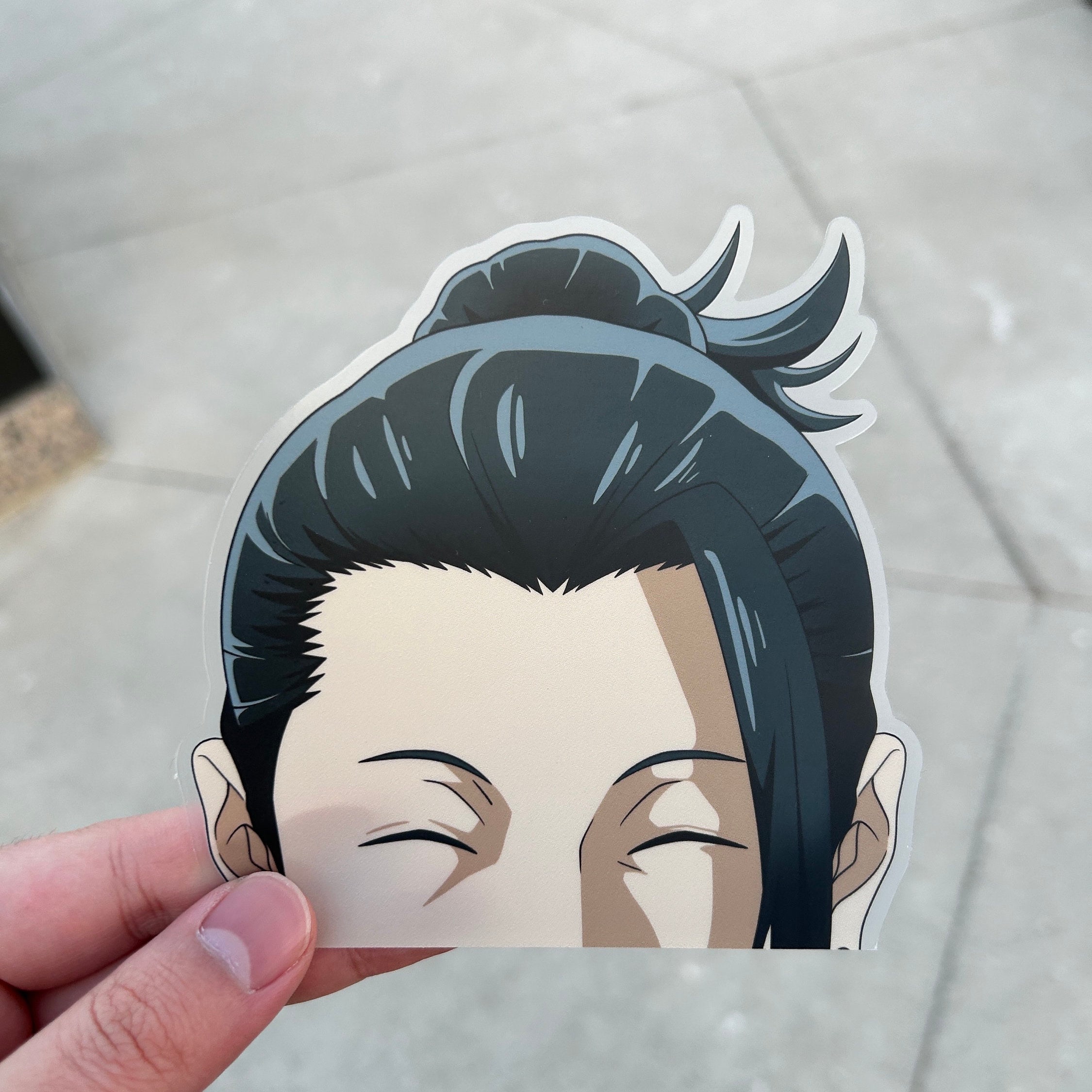 Geto Clear Peeker Sticker Anime Peeking Decal - Etsy