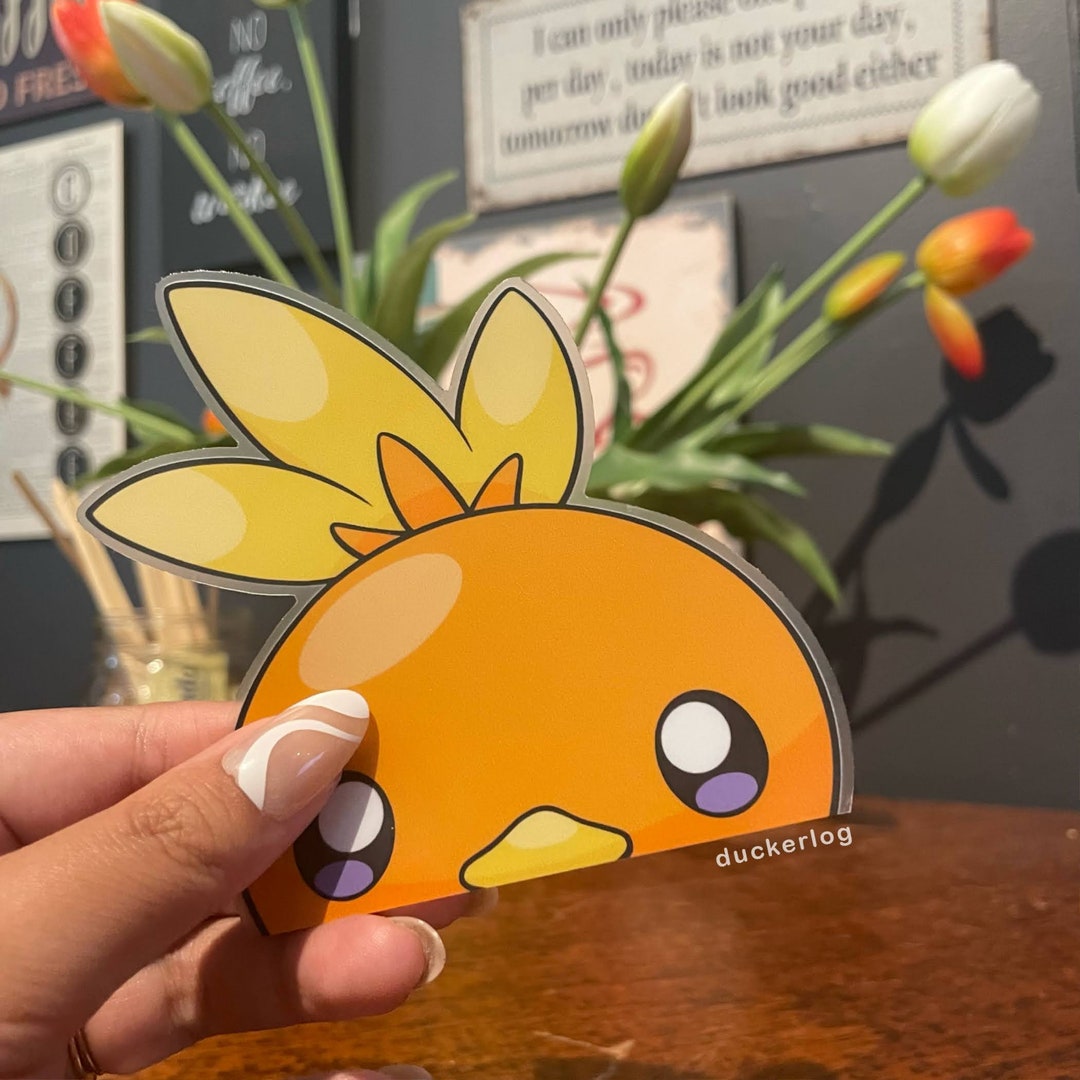 Torchic Peeker Sticker - Etsy