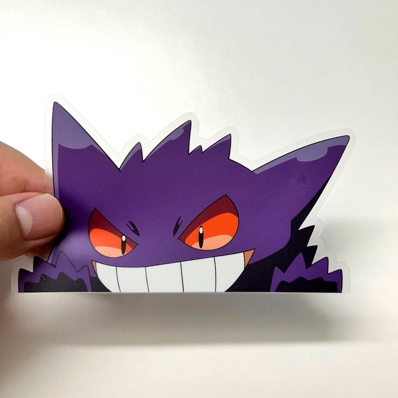 Gengar Peeker Car Sticker - Etsy