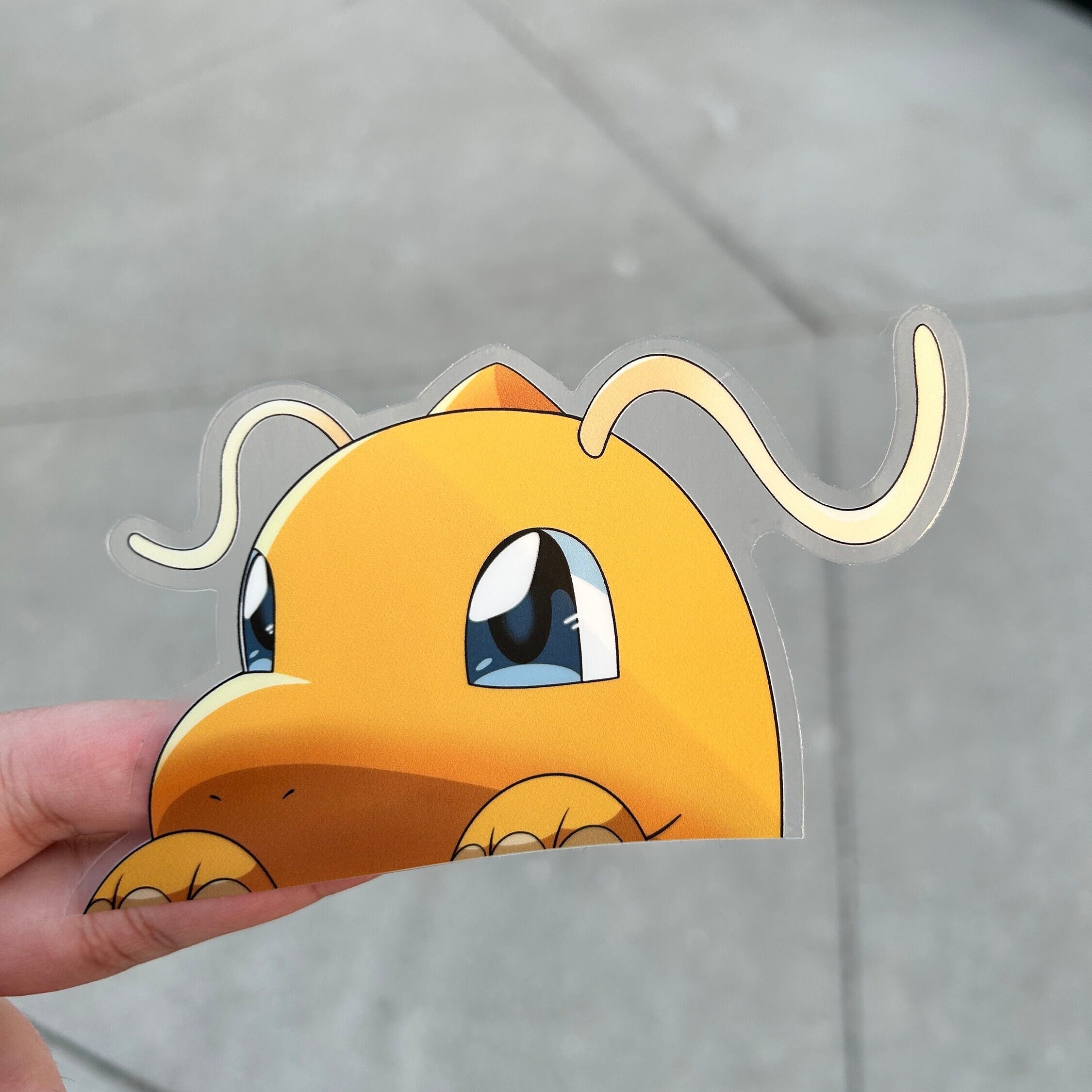 Dragonite Peeker Sticker - Etsy