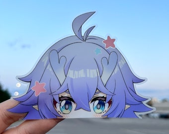 Xiao Clear Peeker Sticker Anime Peeking Decal - Etsy