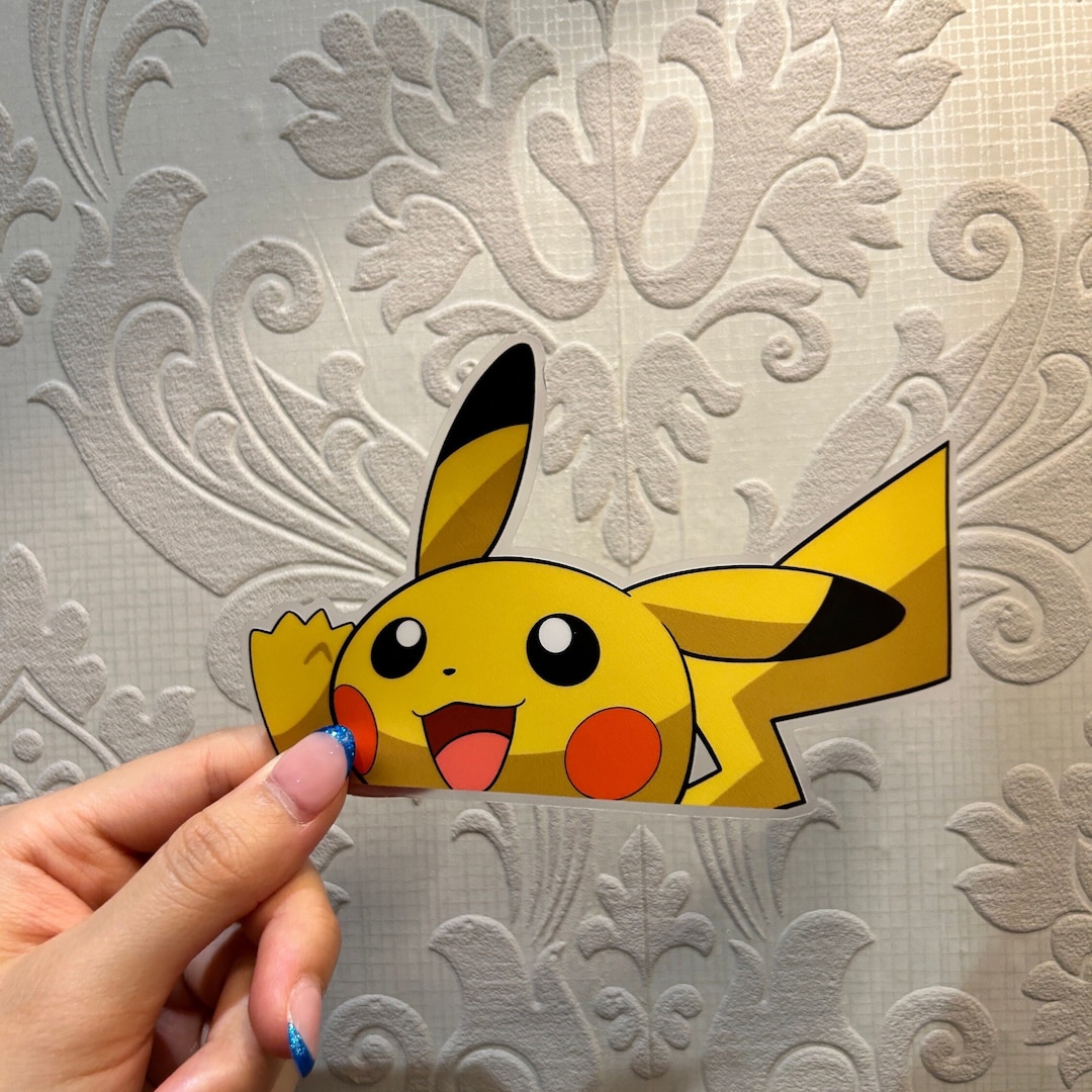 Pikachu Peeker Sticker - Etsy