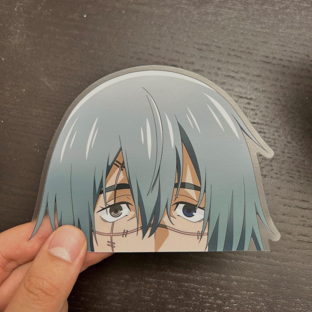 Mahito Clear Peeker Sticker | Anime Peeking Decal - Etsy
