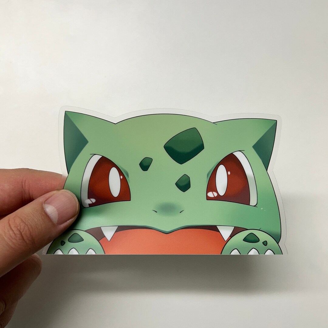 Bulbasaur Peeker Sticker - Etsy
