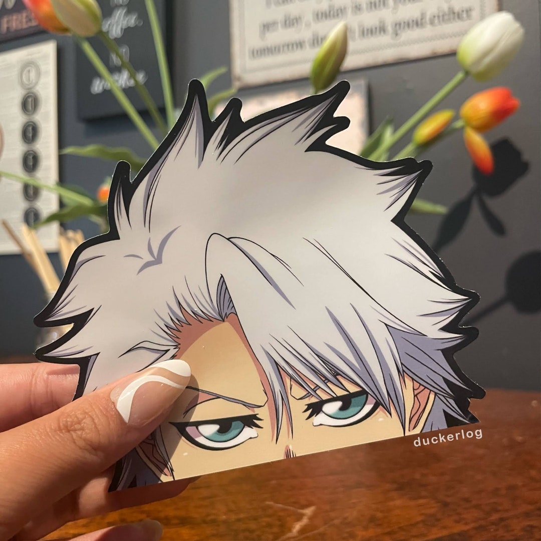 Toshiro Peeker Sticker | Anime Peeking Decal - Etsy