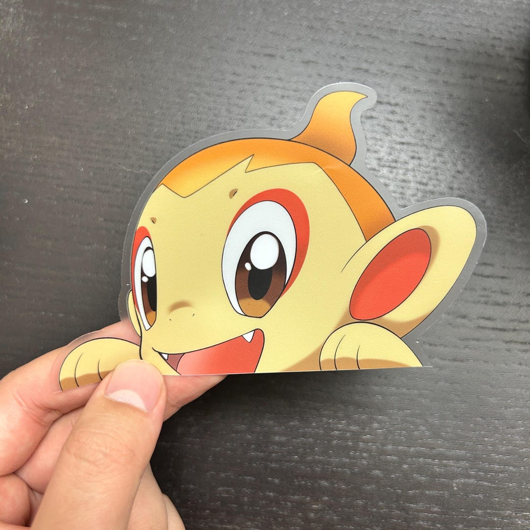 Chimchar Peeker Sticker - Etsy