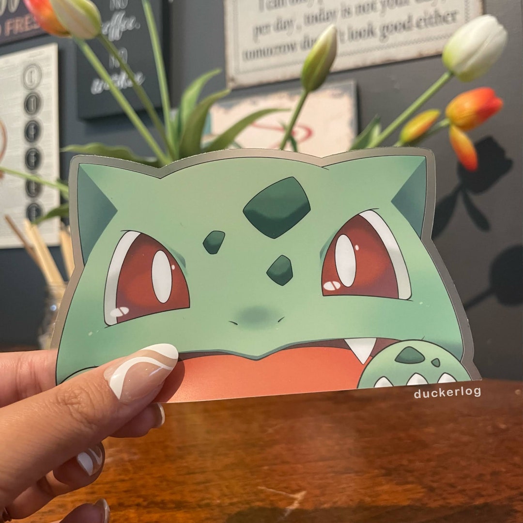 Bulbasaur Peeker Sticker - Etsy