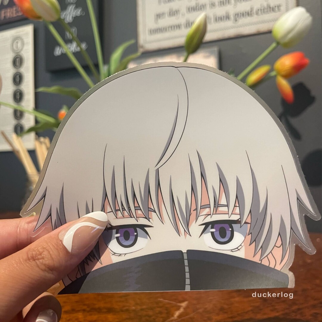 Toge Clear Peeker Sticker | Anime Peeking Decal - Etsy