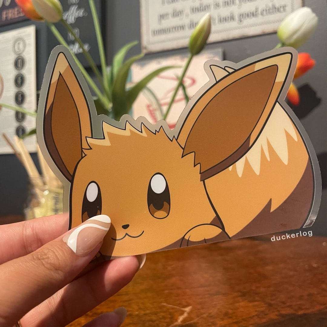 Eevee Peeker Sticker - Etsy