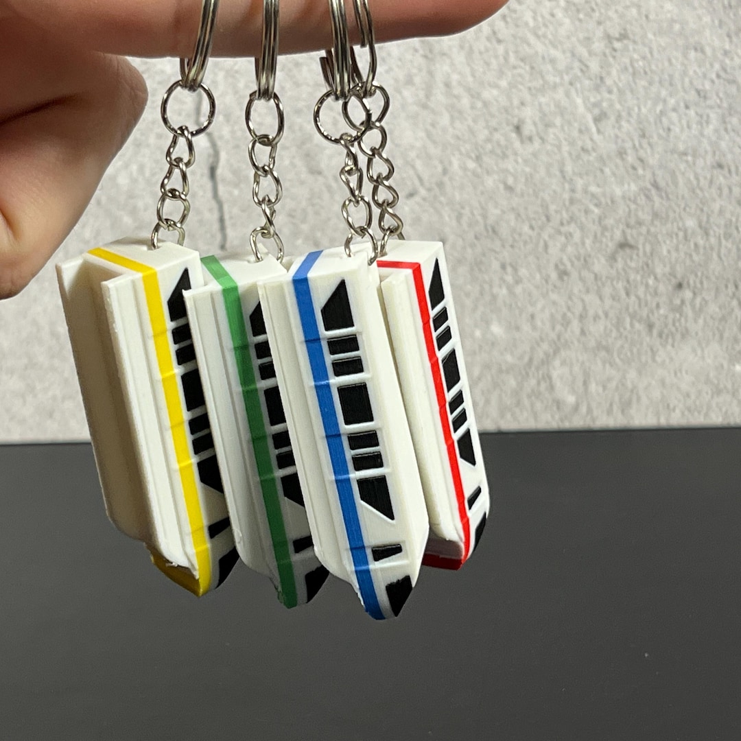 Amusement Park Monorail Keychain Set: California & Florida Ride Charms ...