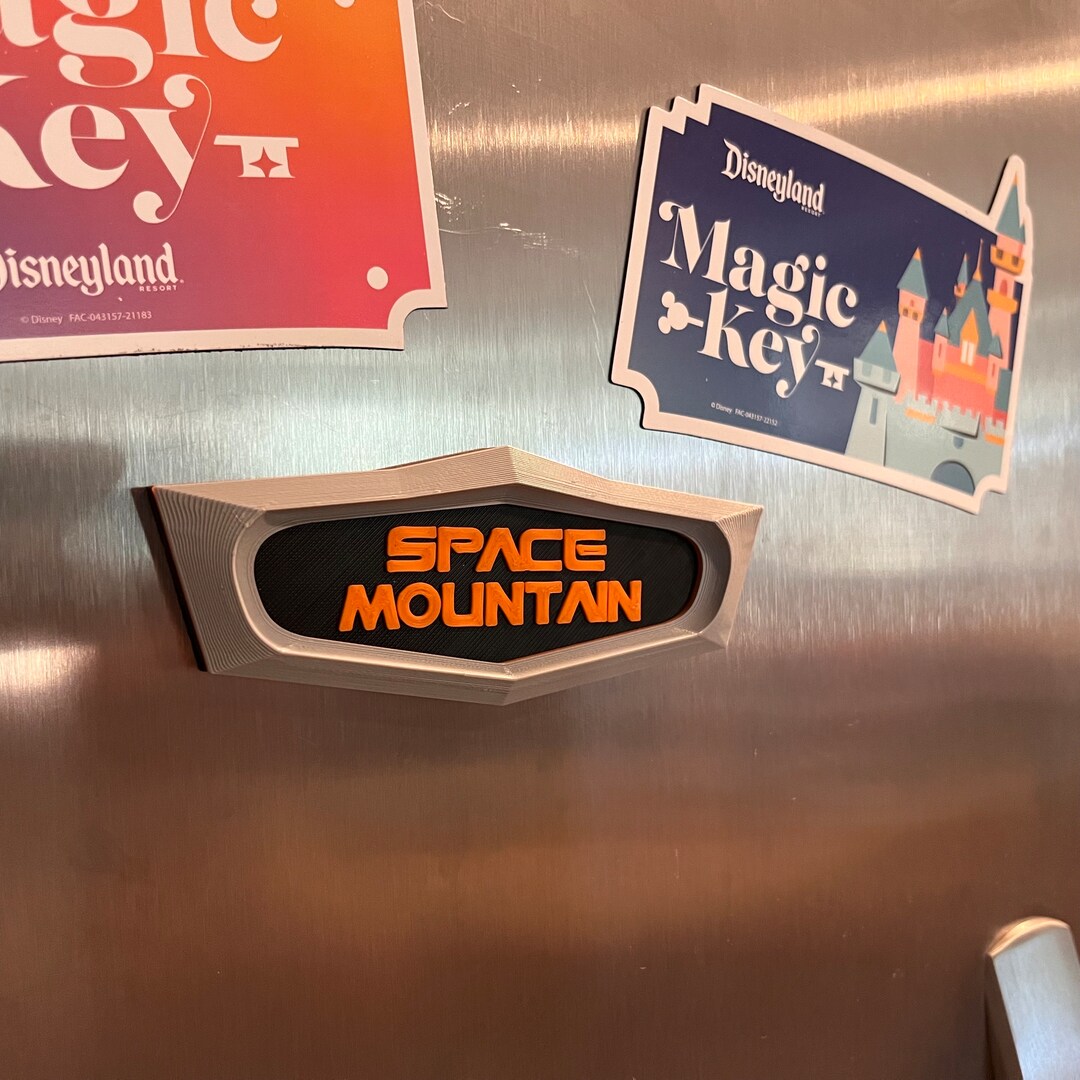 Space Coaster Magnet 3D (magic Moments 3D). Tomorrow Amusement Park Ride Sign Replica - Etsy