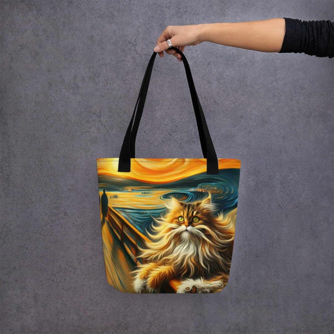 Calico Furry Cat Tote Bag Cat Lover Tote Bag Cat Theme Bag - Etsy