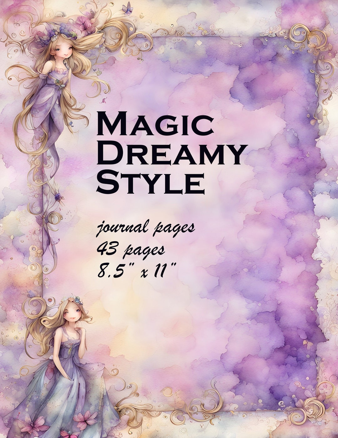 Magic Dreamy Plain Junk Journal Pages - Vintage Journal Page ...