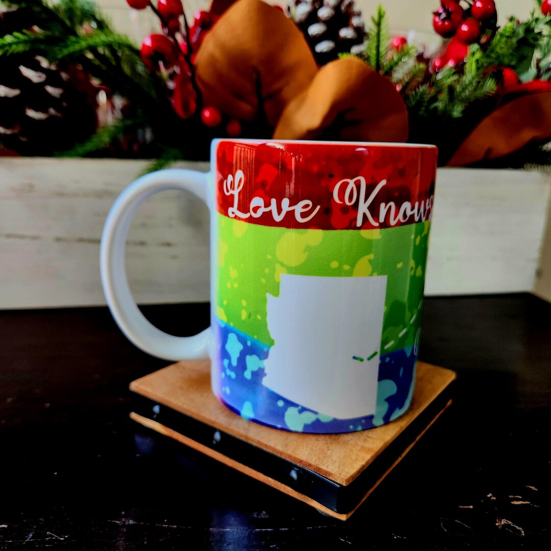 Coffee Quips Crafted Love Knows No Distance Custom Ceramic Coffee Mug ...