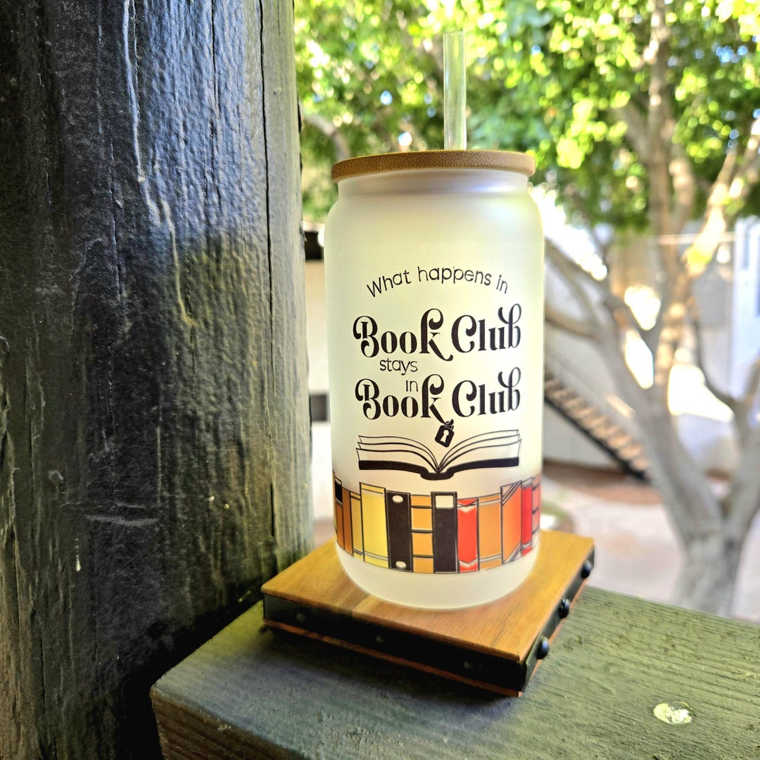 Funny Book Club Glass Can Tumbler: Coffee Quips - Etsy