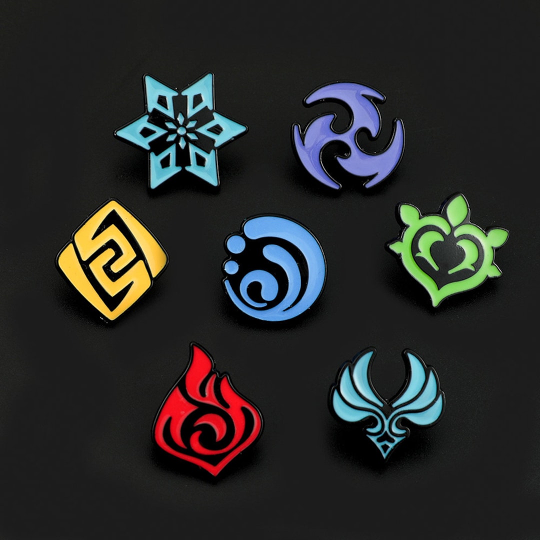 Genshin Impact Elemental Pins - Etsy