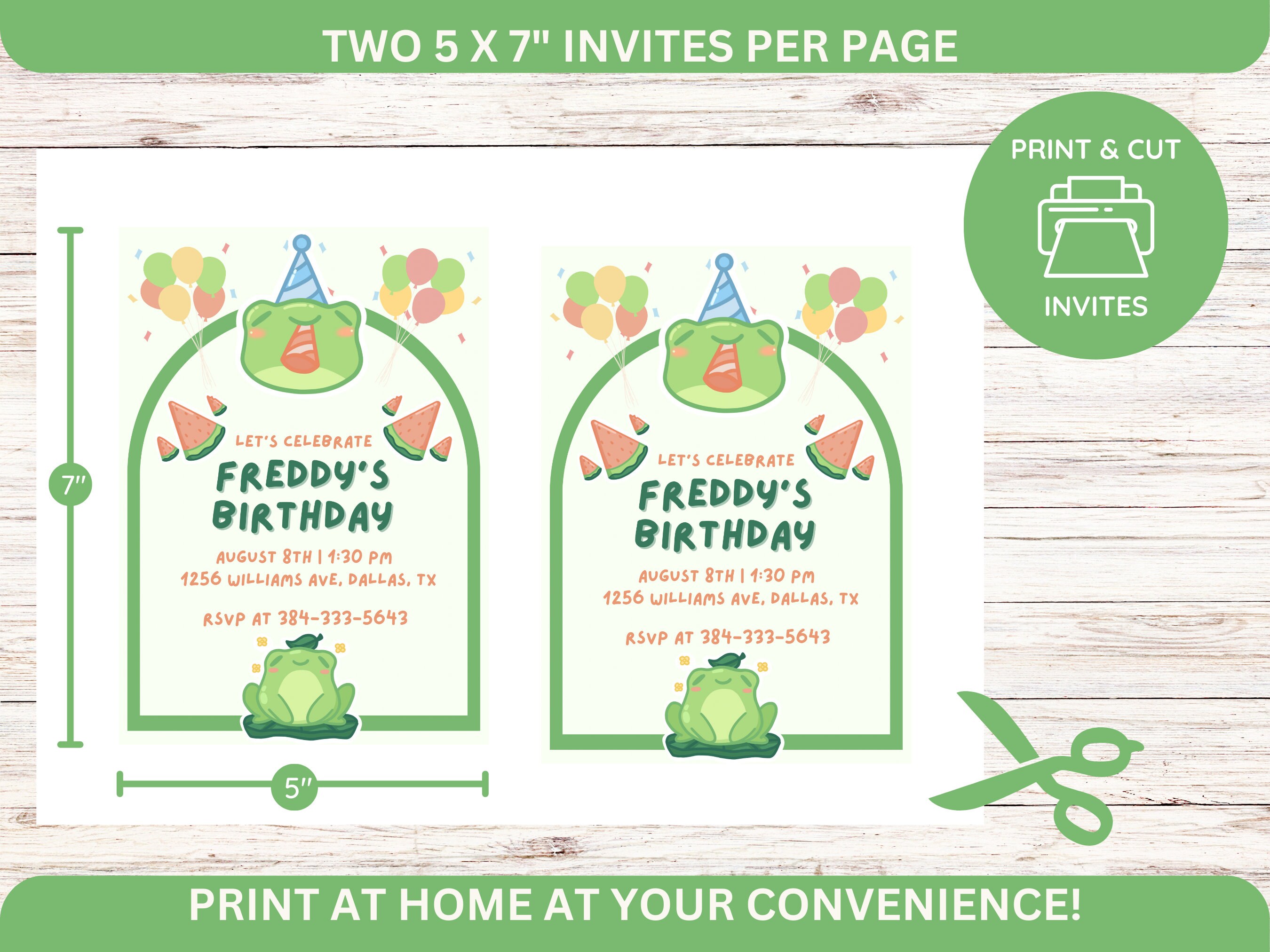 Custom Birthday Invitation | Cute Frog Invitation | Frog Party Invite ...