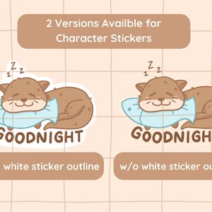 Otters Digital Stickers | Cute Digital Planner Stickers | PNG Pre ...