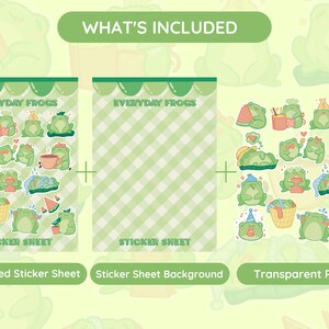 Printable Frog Digital Stickers | Printable Sticker Sheet | Planner ...