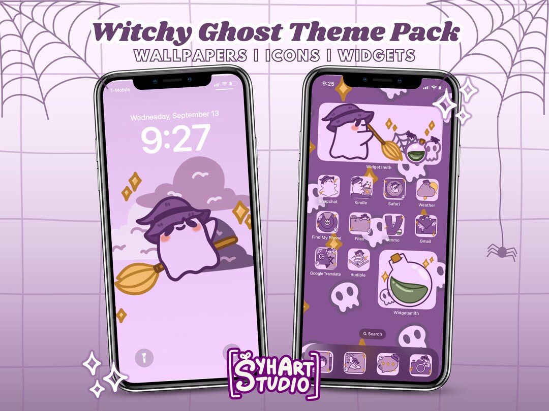 Cute Ghost Icons | Spooky Witch Aesthetic Ios App Icons | Cute Spooky ...
