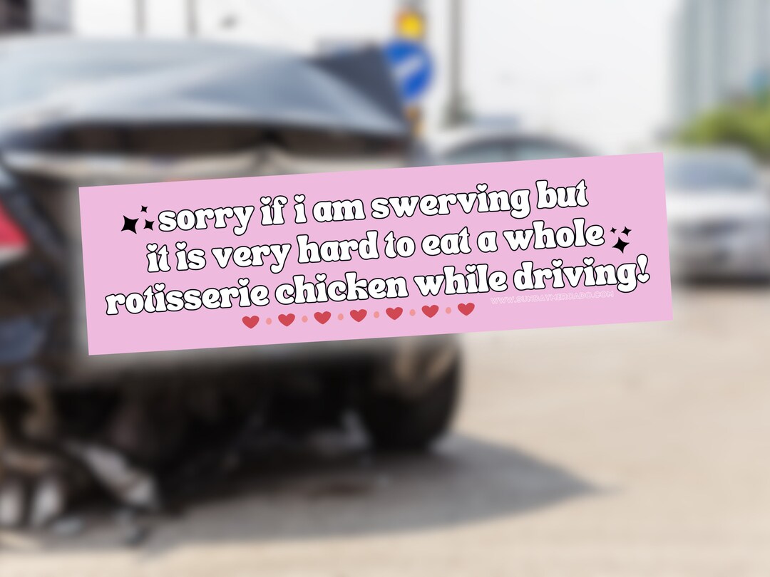 Funny Rotisserie Chicken Bumper Sticker: Unhinged Car Decal - Etsy