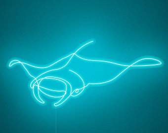 Jellyfish LED Neon Sign, Wall Decor, Wall Sign, Neon Lights - Etsy