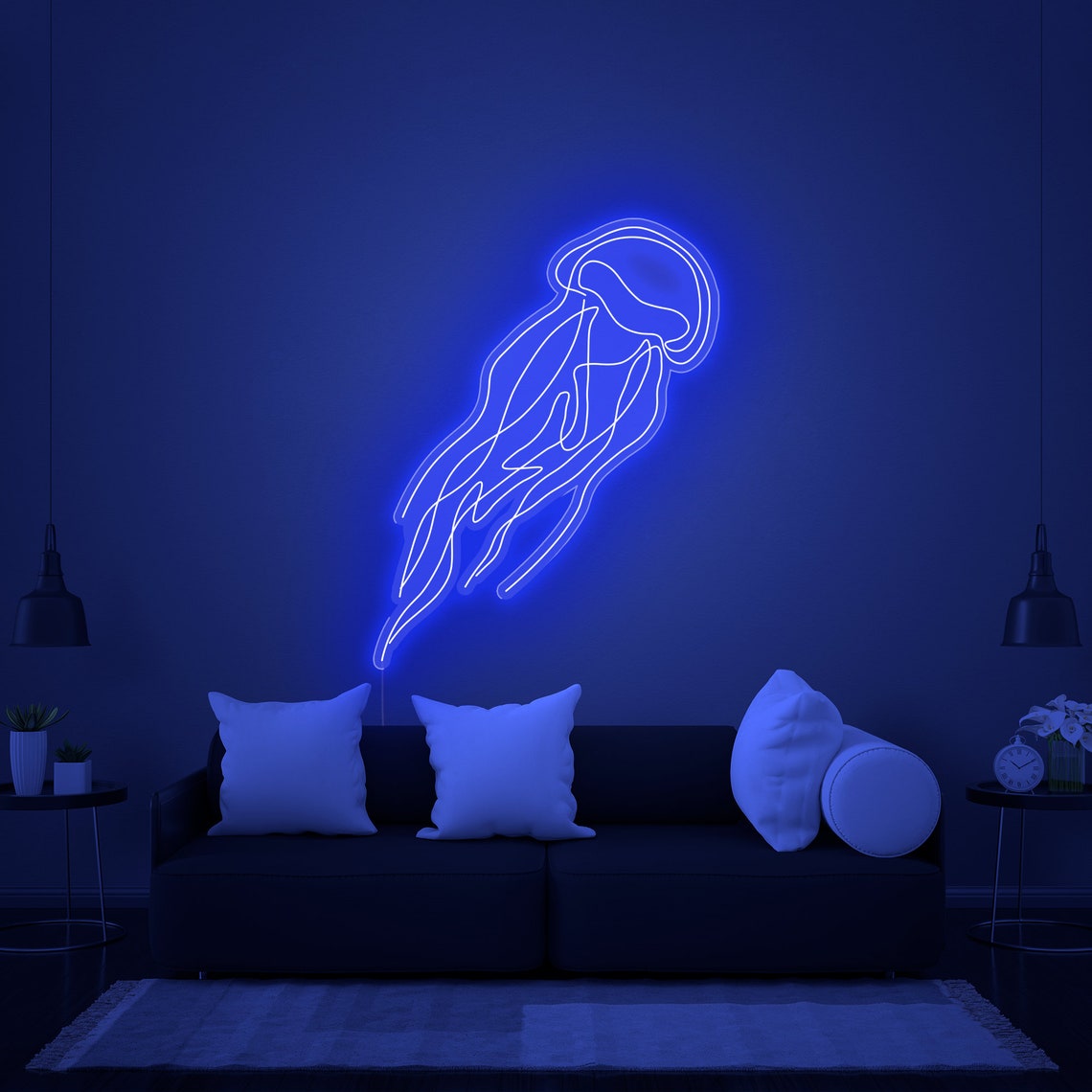 Jellyfish LED Neon Sign Wall Decor Wall Sign Neon Lights - Etsy