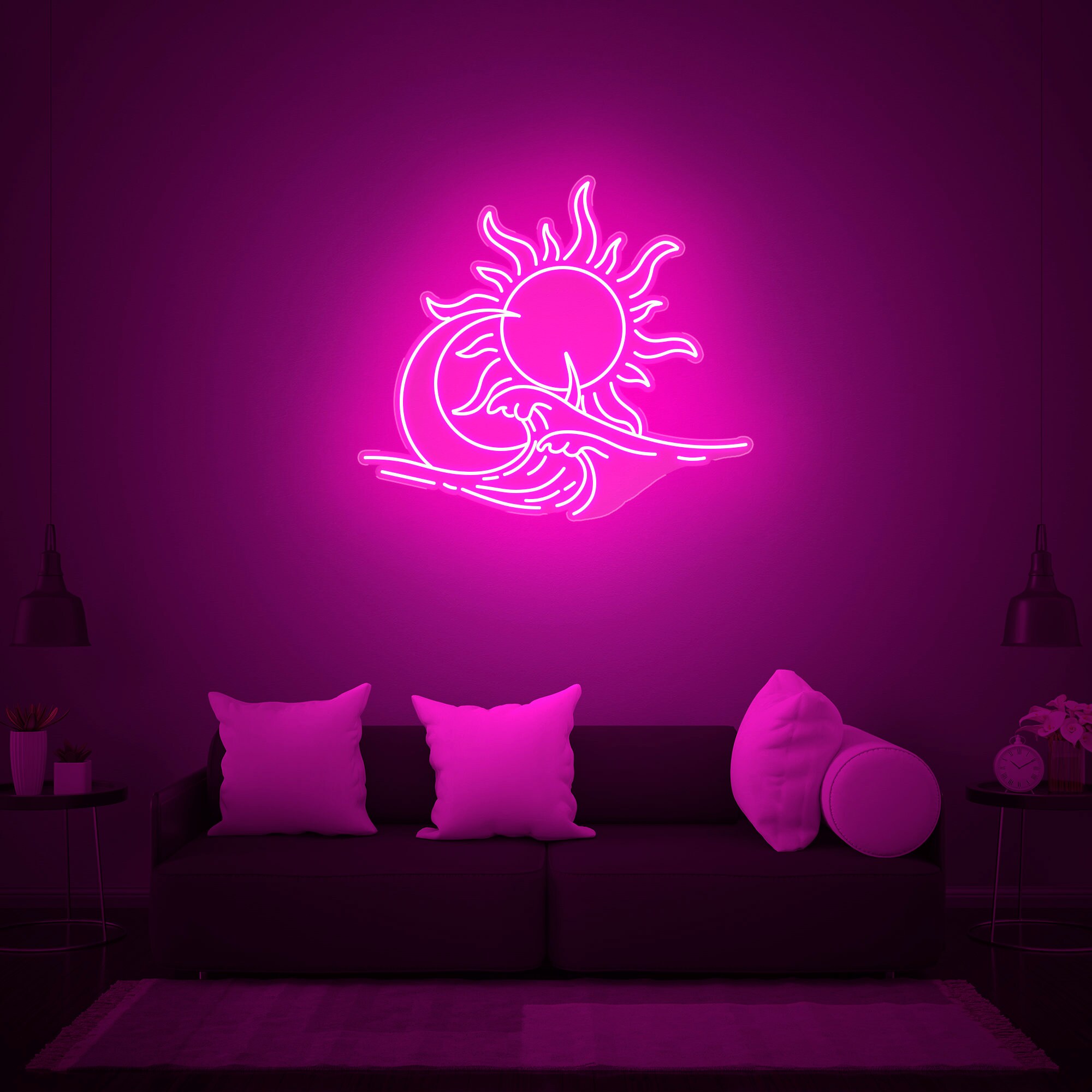 Retro Wave - LED Neon Sign, Wall Decor, Wall Sign, Neon Lights - Etsy