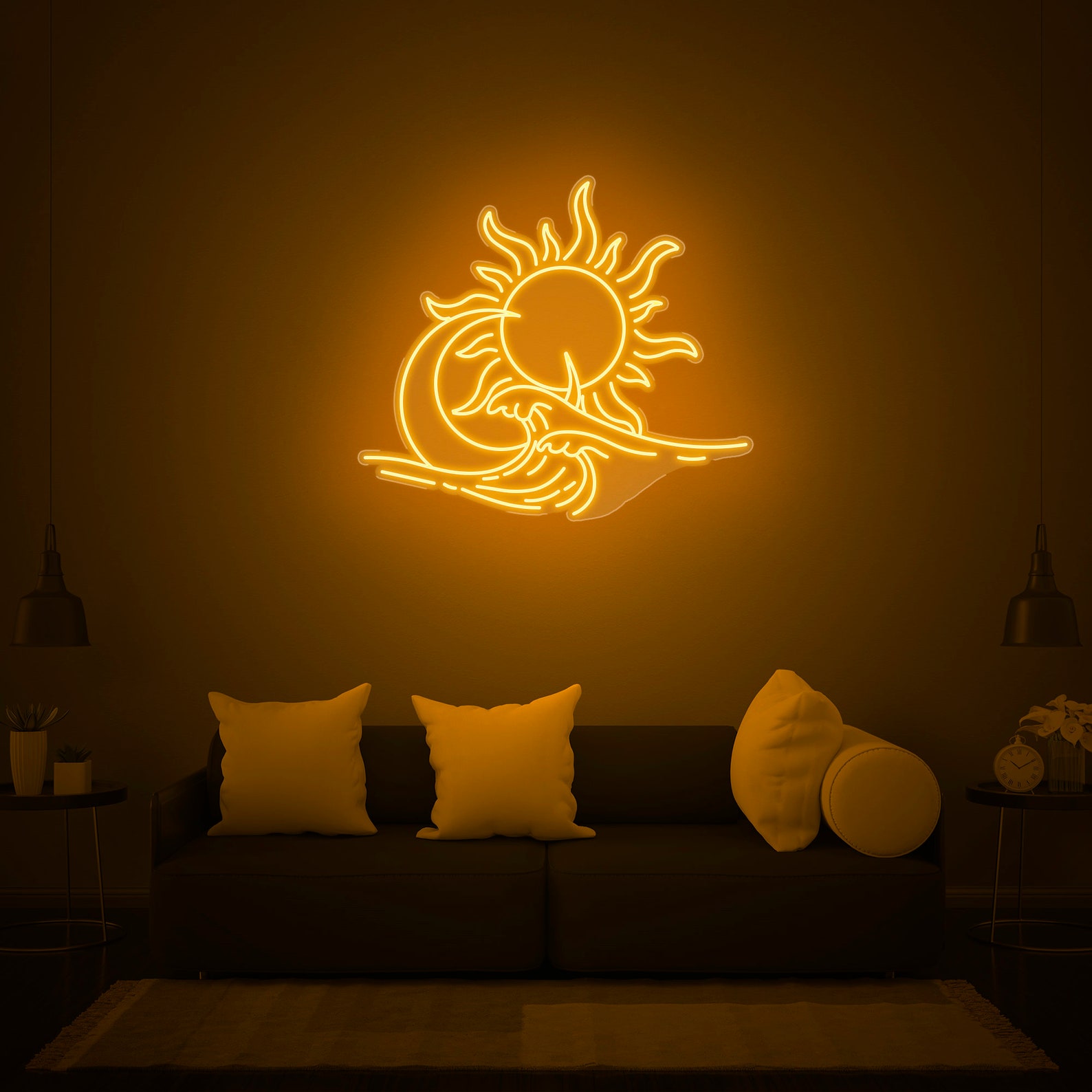 Retro Wave - LED Neon Sign, Wall Decor, Wall Sign, Neon Lights - Etsy