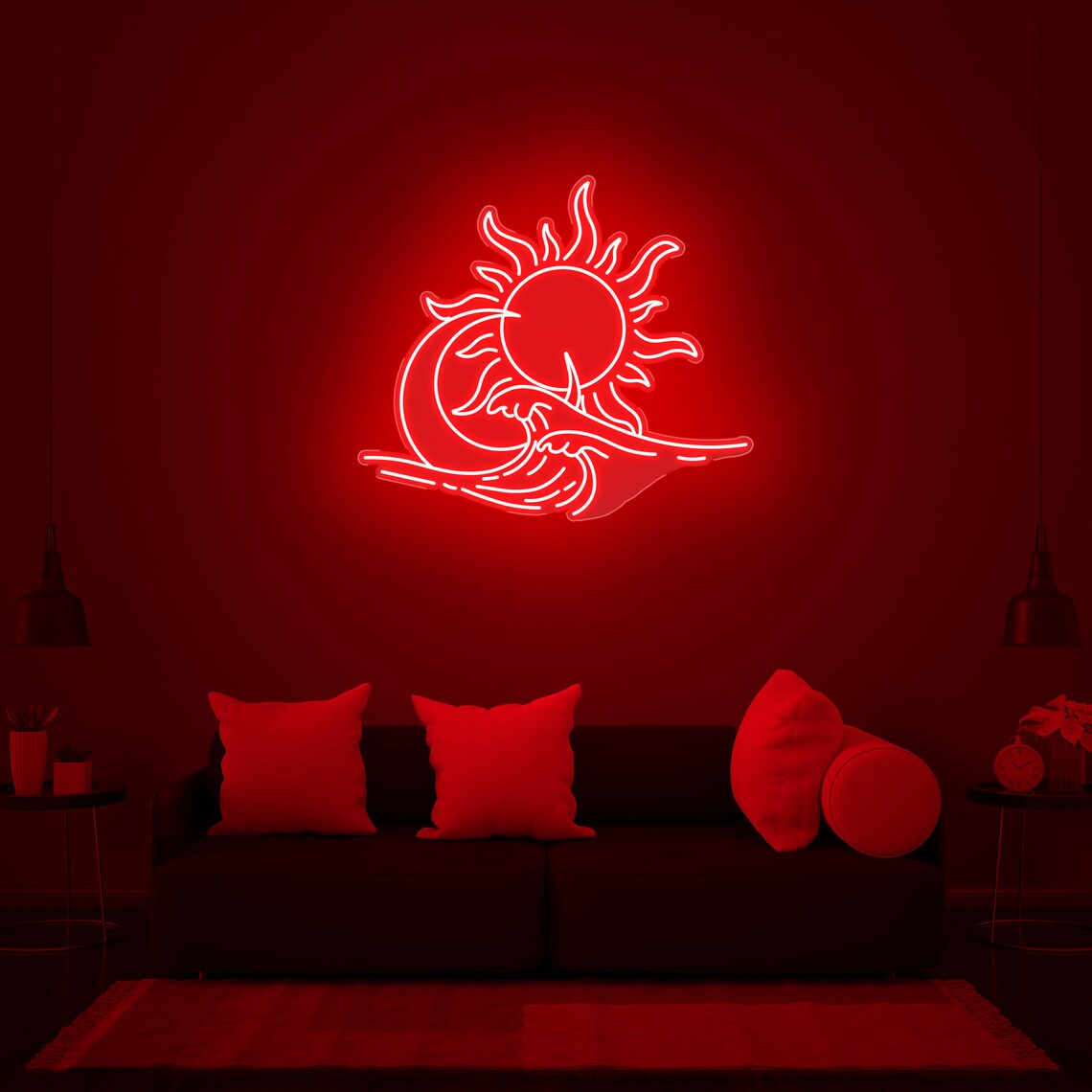 Retro Wave - LED Neon Sign, Wall Decor, Wall Sign, Neon Lights - Etsy