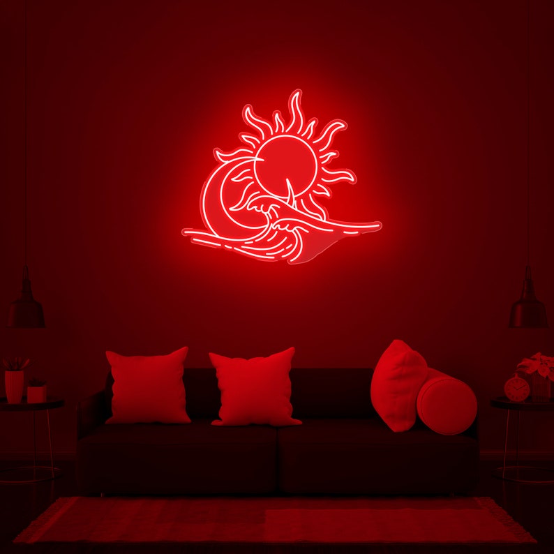 Retro Wave - LED Neon Sign, Wall Decor, Wall Sign, Neon Lights - Etsy