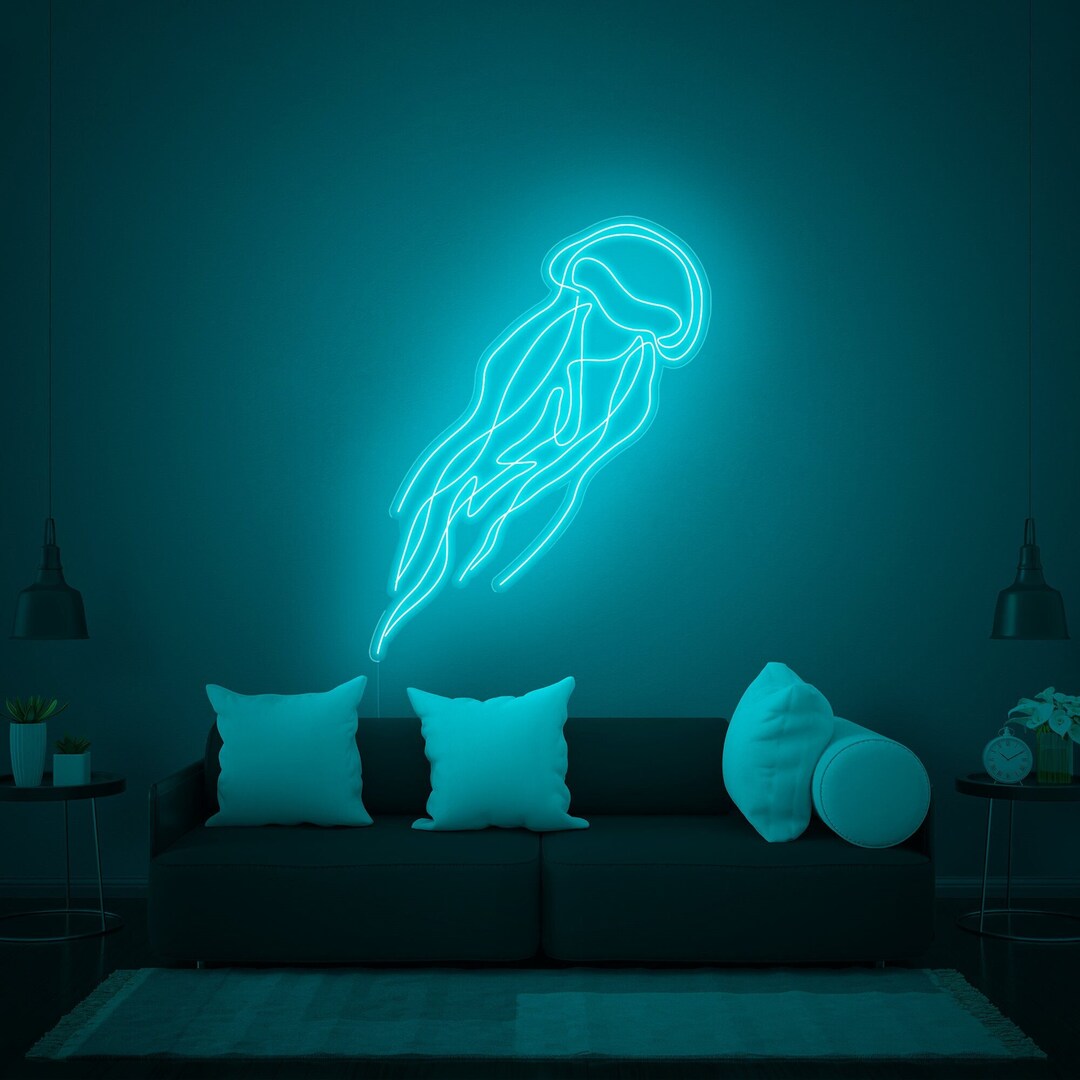 Jellyfish - LED Neon Sign, Wall Decor, Wall Sign, Neon Lights - Etsy