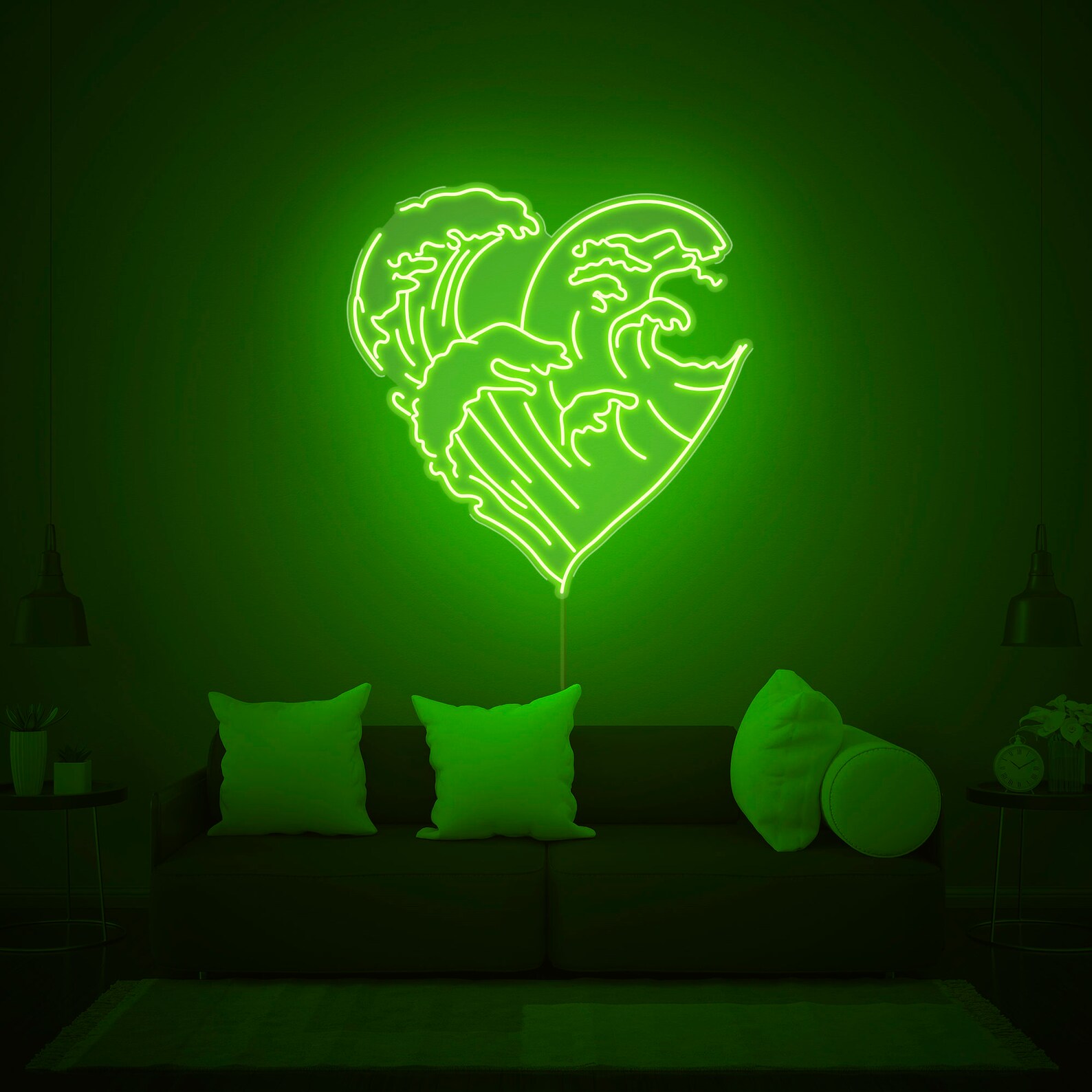 Waves - LED Neon Sign, Wall Decor, Wall Sign, Neon Lights - Etsy