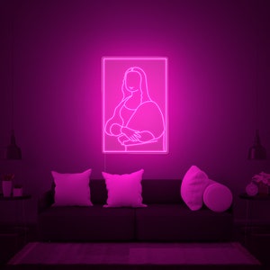 Monna Lisa - LED Neon Sign, Wall Decor, Wall Sign, Neon Lights - Etsy