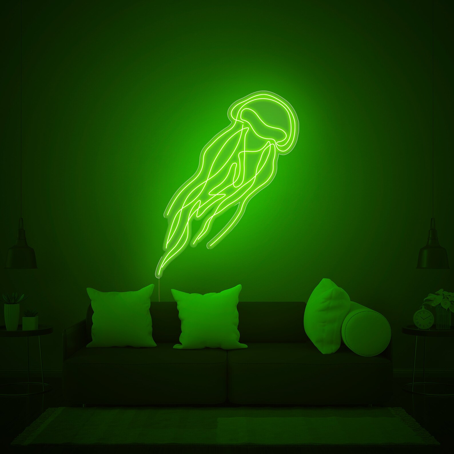 Jellyfish LED Neon Sign Wall Decor Wall Sign Neon Lights - Etsy