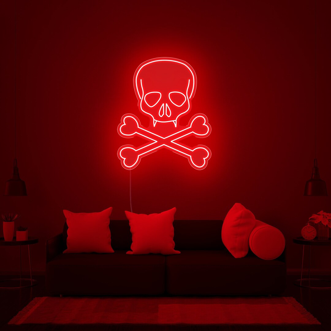 Skull - LED Neon Sign, Wall Decor, Wall Sign, Neon Lights - Etsy